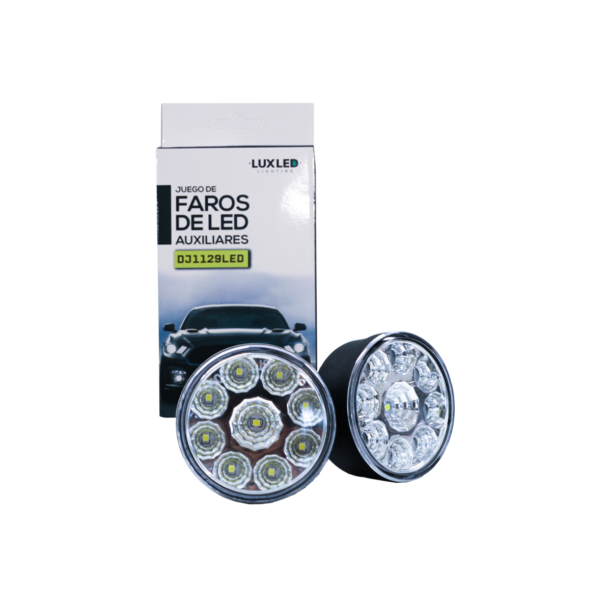 Faro Led 9 Led Blanco Circular Par 12v Auto Camioneta – TORETTOS MARKET